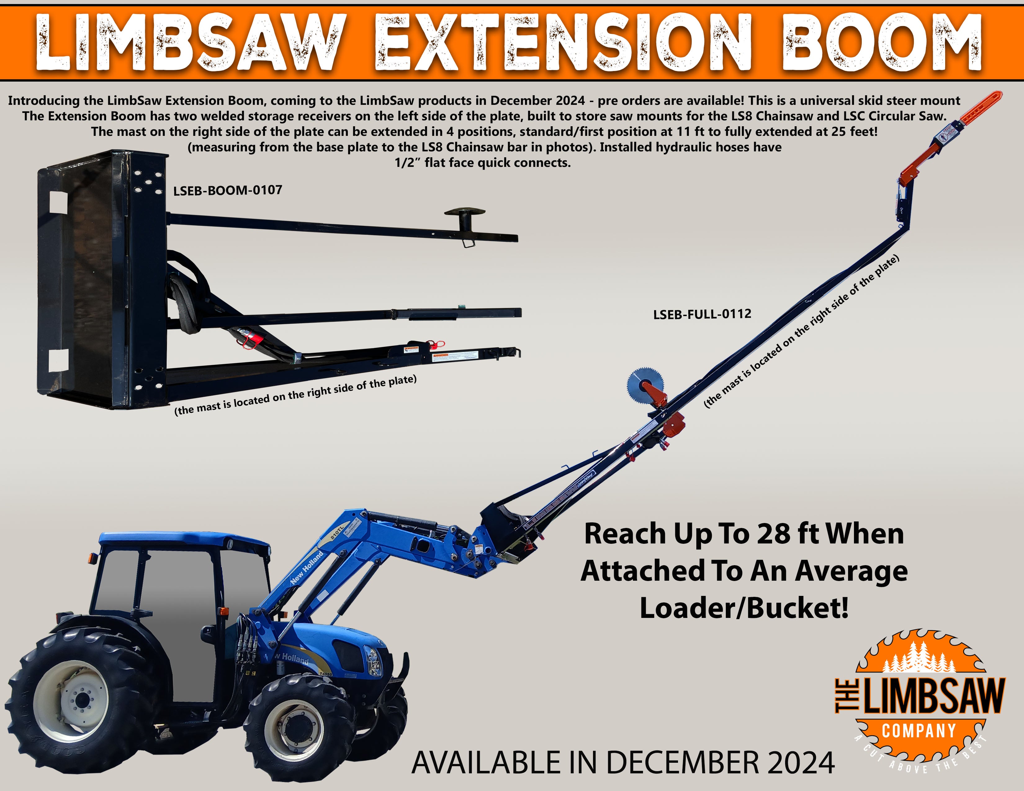 Extension Boom with LS8 Chainsaw – Limbsaw