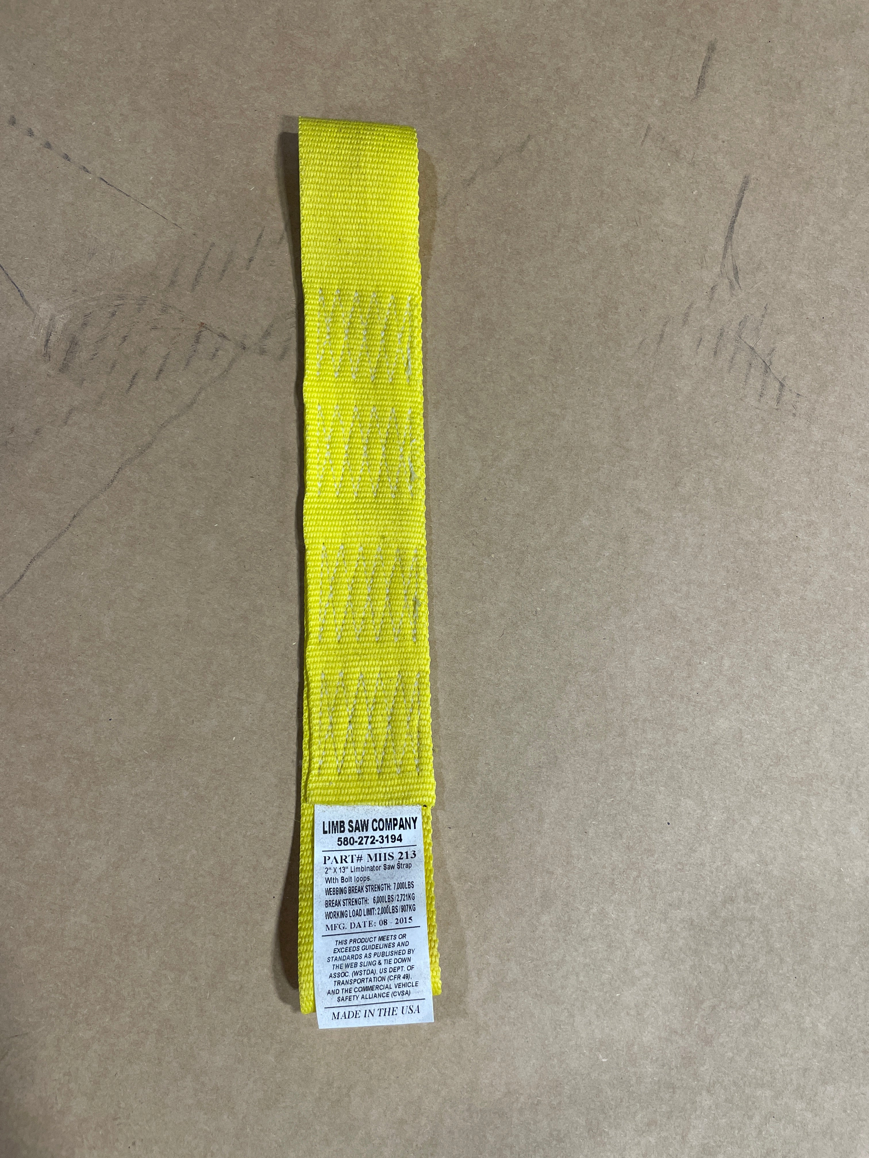 Yellow Safety Strap – Limbsaw